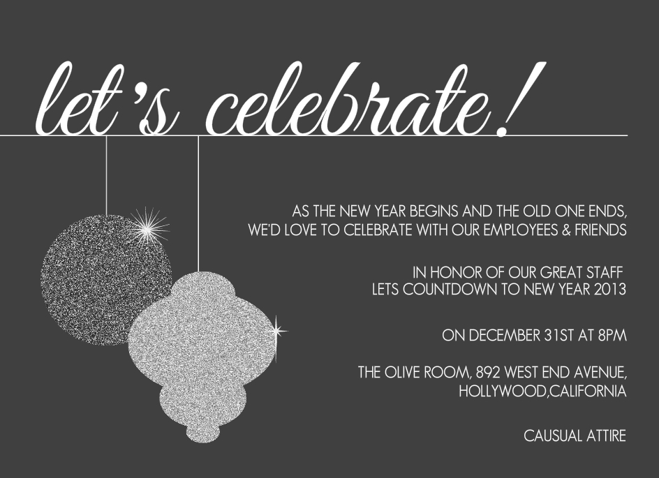 Office Christmas Party Invitation Wording