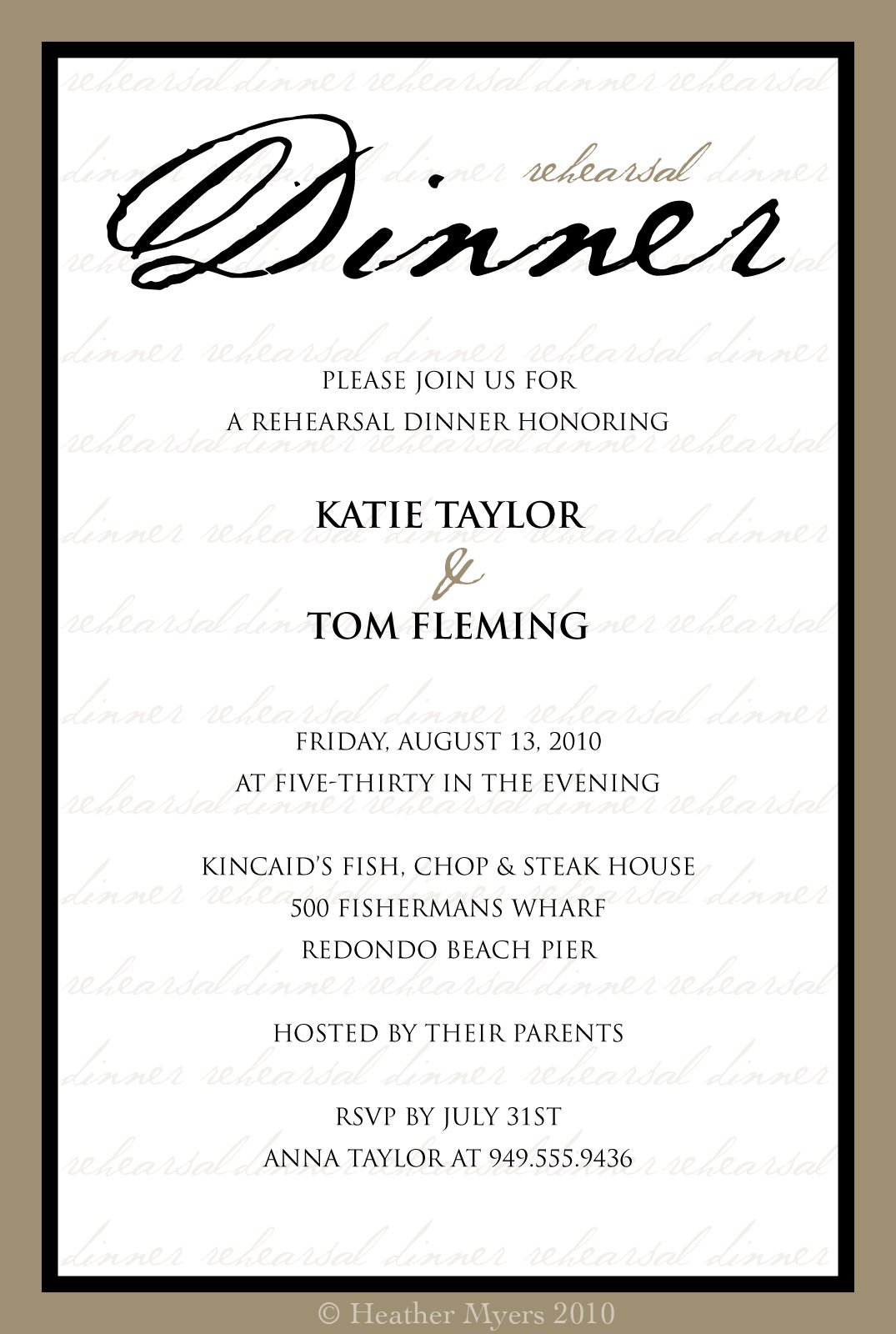 Formal Dinner Invitation Templates