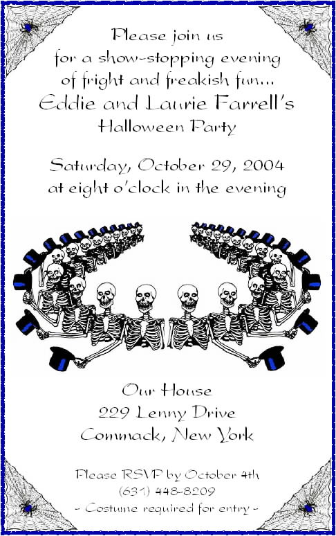 Halloween Party Invitation Wording Ideas