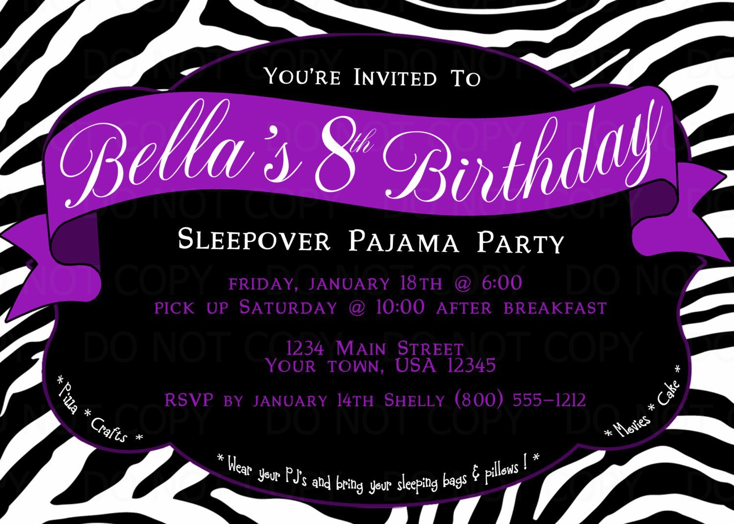 Zebra Print Party Invitations Printable Invitation Design Blog