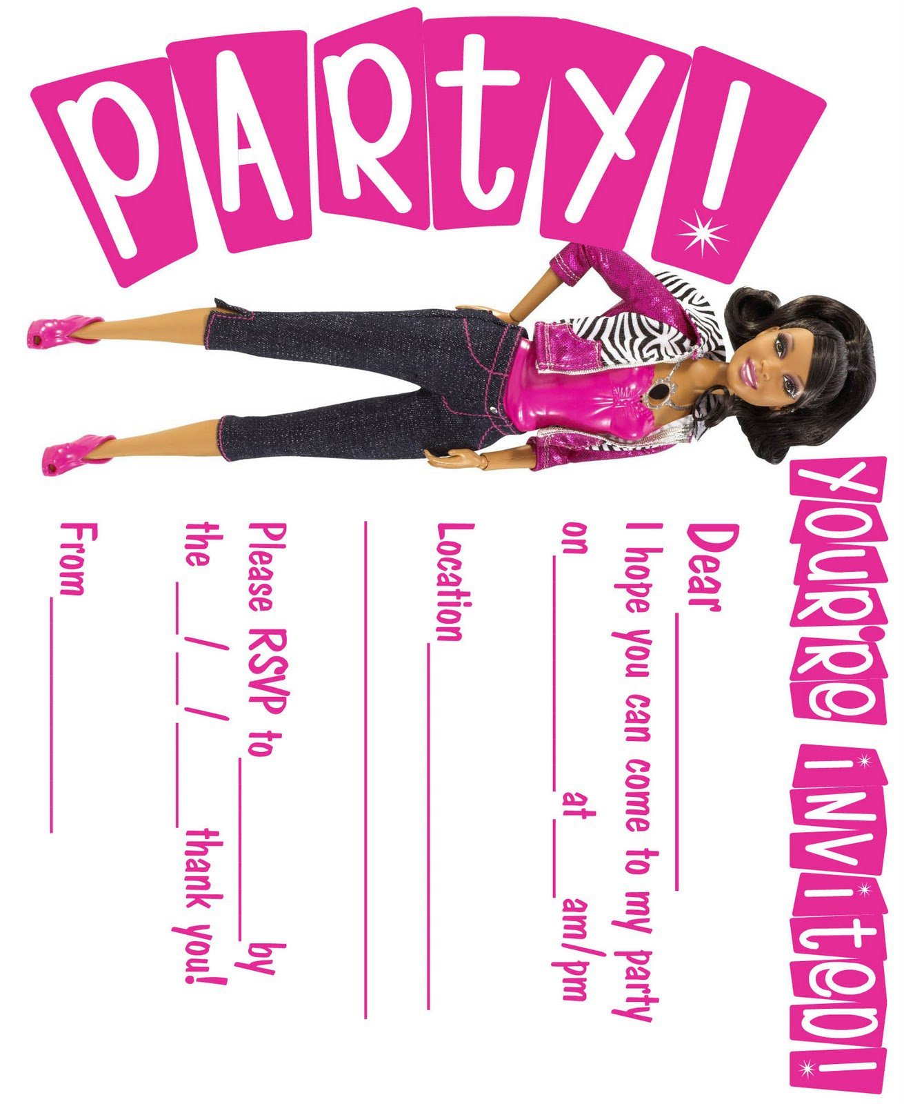 American Girl Invitation Templates - Invitation Design Blog American Girl Invitation Templates - Invitation Design Blog