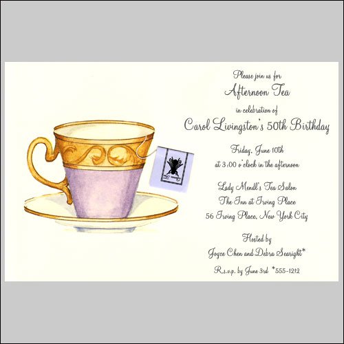 Ladies Tea Party Invitation Wording